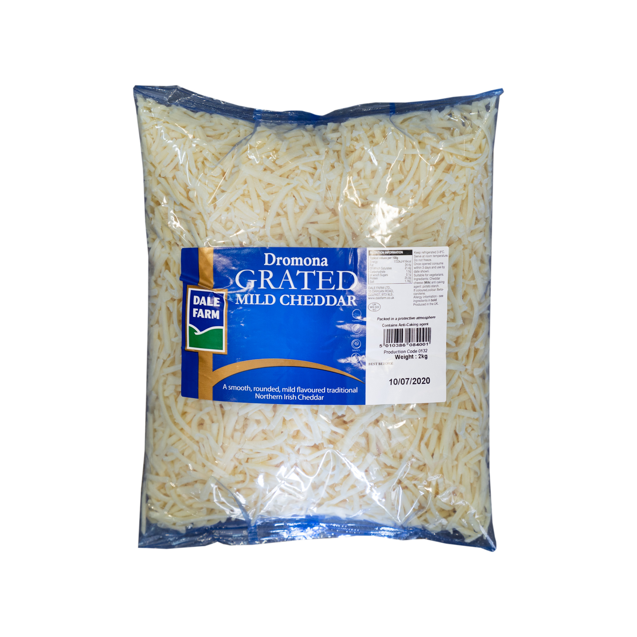 GRATED MILD CHEESE 2KG-BAG - Down Wholesale