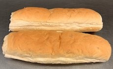 WHITE SUB ROLL 9 INCH (PACK OF 2) - Down Wholesale